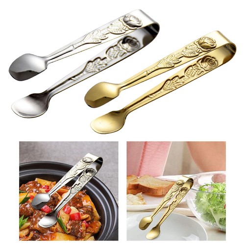 Food Appetizer Tong Rose Pattern Sugar Cube Tong for Barbecue BBQ ...