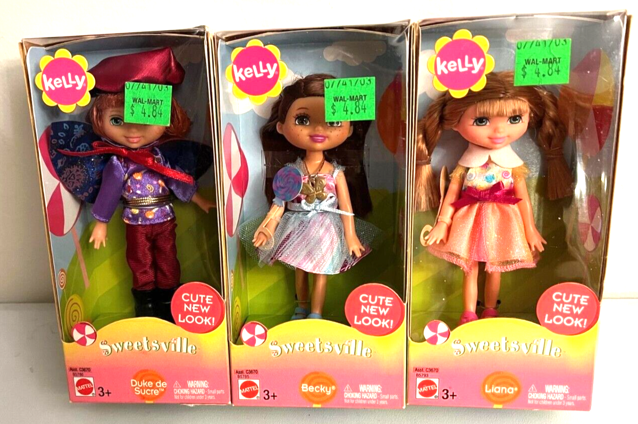 Lot of 3 KELLY CLUB Sweetsville Dolls 2003 Duke de Sucre - Becky ...