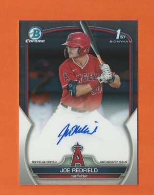 2023 BOWMAN CHROME DRAFT 1st JOE REDFIELD ON CARD AUTO #CDA-JRE ANGELS ...