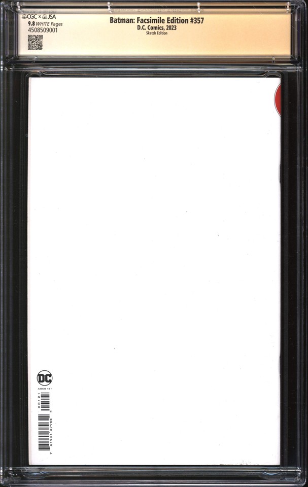 Batman (1940) #357 Facsimile/Sketch Edition CGC x JSA Signature Series ...