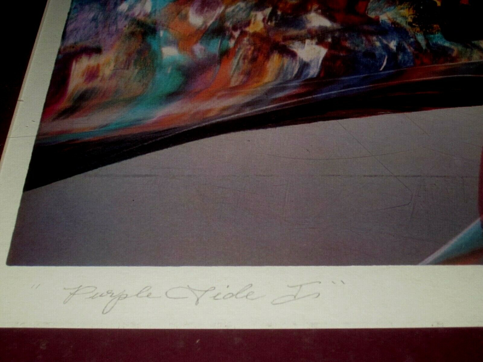 Framed Purple Tide I Michael John March Abstract Digital Art Print ...