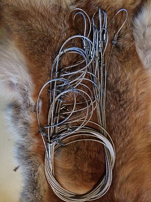 1 dz. 48" X 3/32" micro lock snares with adjustable loop ends trapping ...