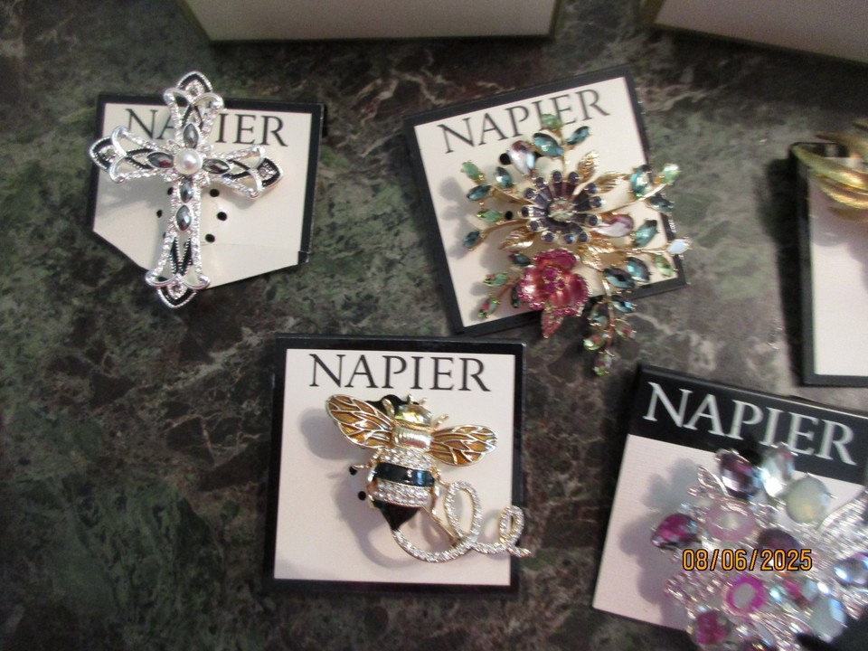 Lot of Assorted Vintage Carded Boxed Napier Brooch Pins Napier Brooch ...