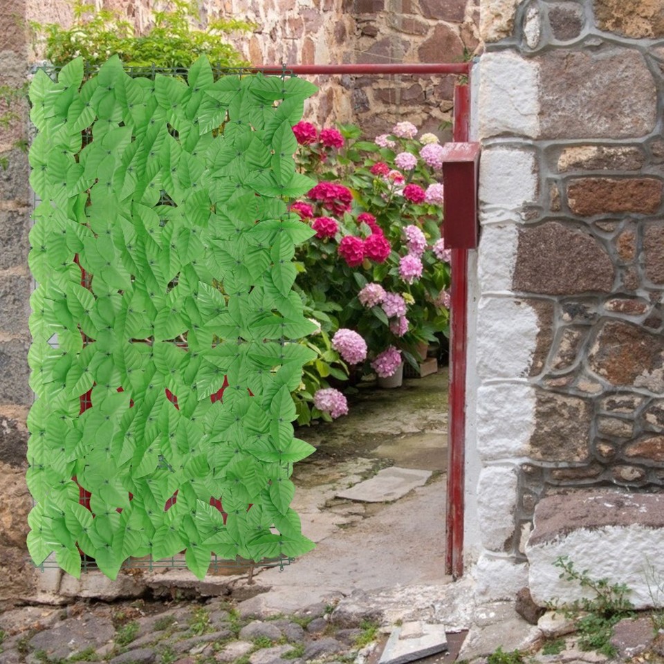 1PC Simulation Green Plant Wall Lifelike Scindapsus Aureus Leaf Fence ...