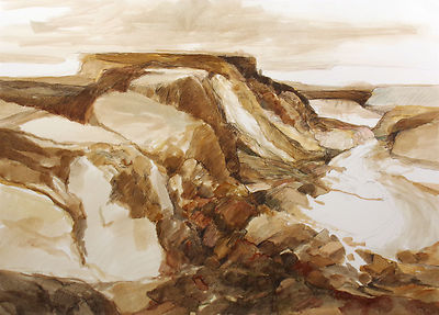 James Conaway "Apache Trail Landscape" Signed Original Mixed Media ...