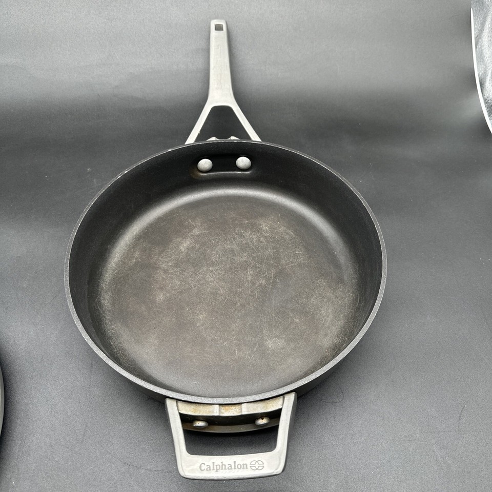 Calphalon Premier Space Saving Hard Anodized 8in Fry Pan w/ Lid 1388 | eBay