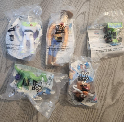 Toy Story Burger King Hand Puppet Lot of 5 Vintage Buzz Rex Woody ...