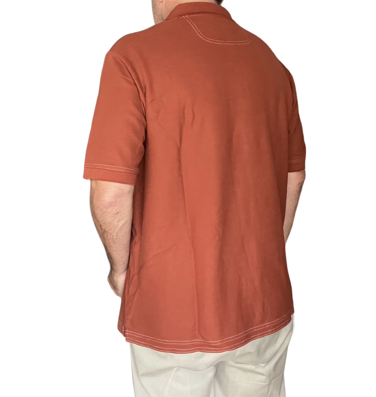 Tommy Bahama Mens Large Brick Red Orange Polo Shirt Marlin Supima ...