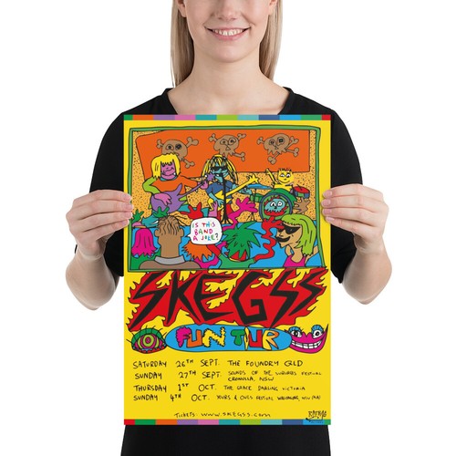 Skegss Poster Matte Paper Punk Rock Vintage Music Wall Hanging Bedroom ...