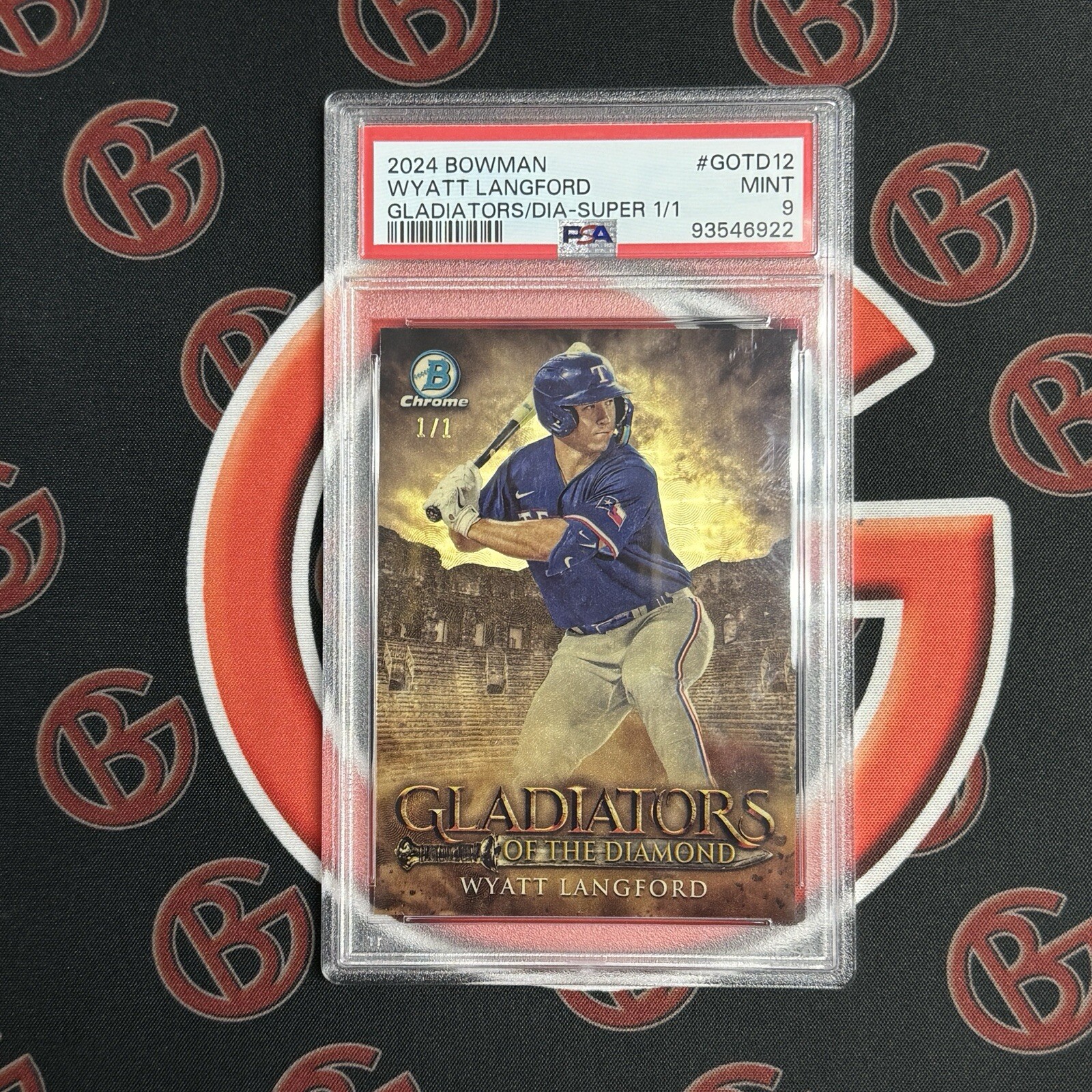 2024 Bowman Chrome Gladiators Wyatt Langford 1/1 Superfractor RC ULTRA ...