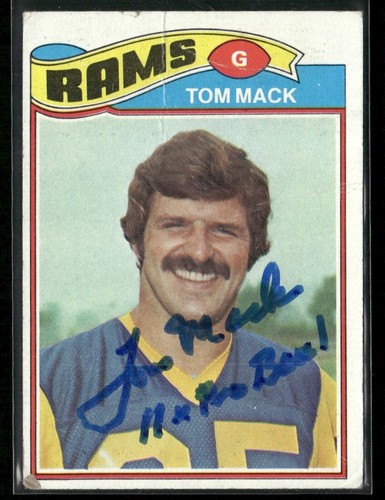 1977 Topps Tom Mack Auto Los Angeles Rams #265 | eBay