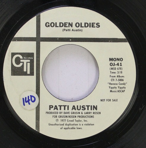 Soul Promo Nm! 45 Patti Austin - Golden Oldies / Golden Oldies On Cti ...
