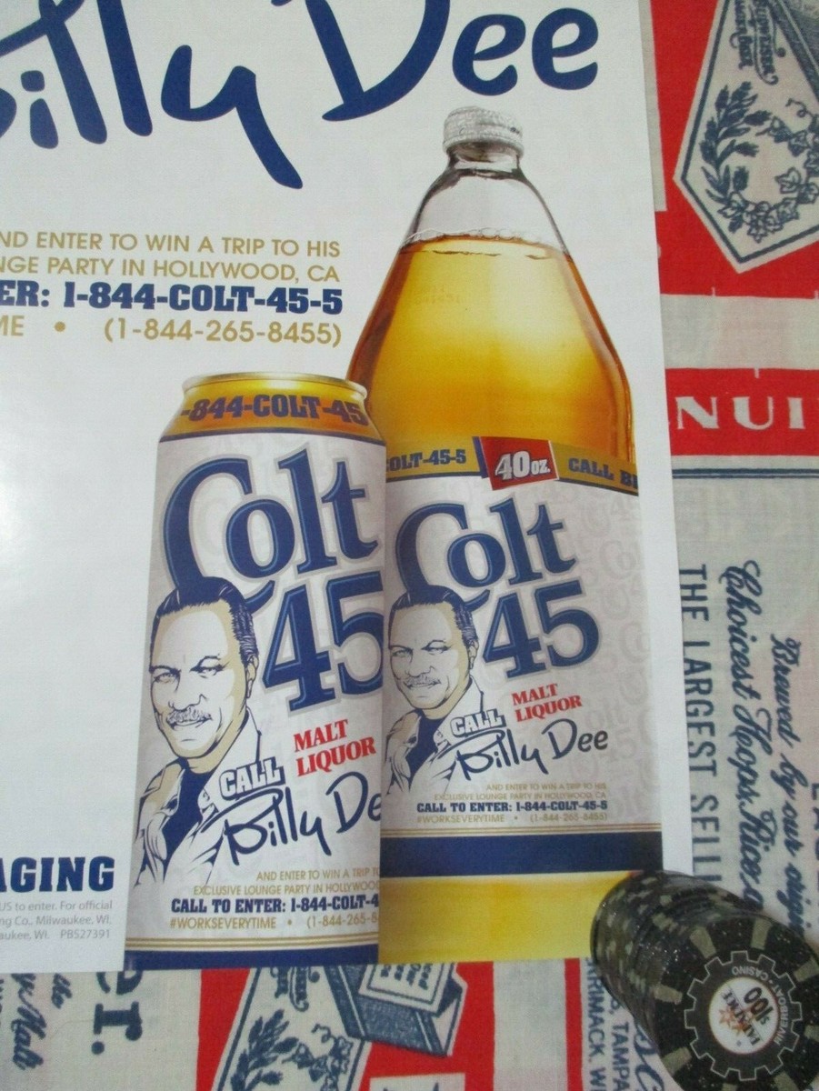 Billy Dee Williams Colt 45 Bottiglia Records Are Forever Colt 45