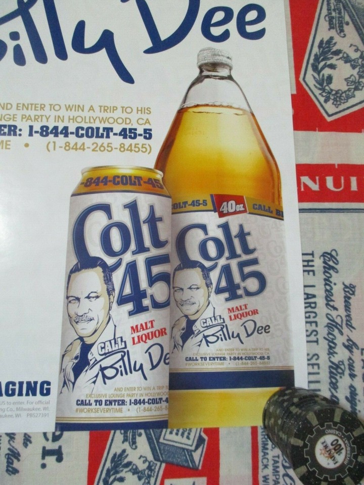 NEW VTG 2016 COLT 45 BEER BILLY D DEE WILLIAMS LADIES MAN IN MOTION BAR ...