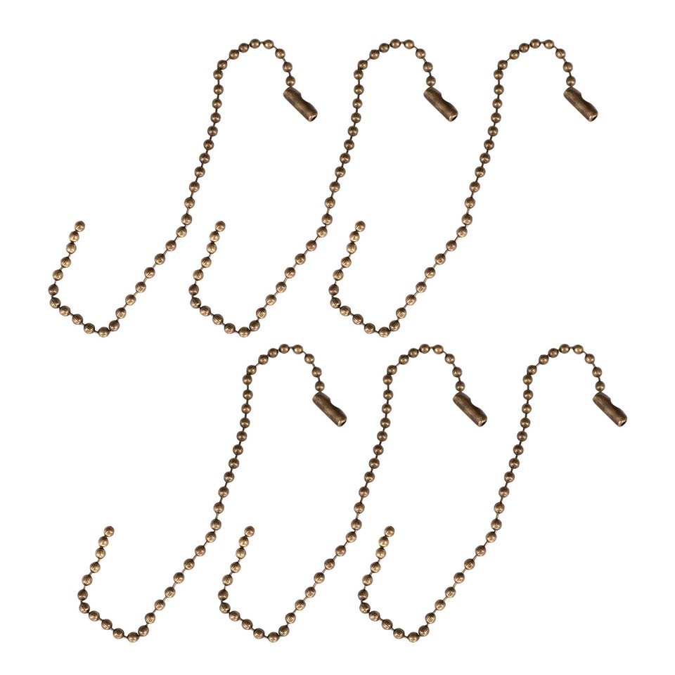 100pcs 10/15/20cm Metal Ball Beaded Chain With Connector Clasp Tag Key ...