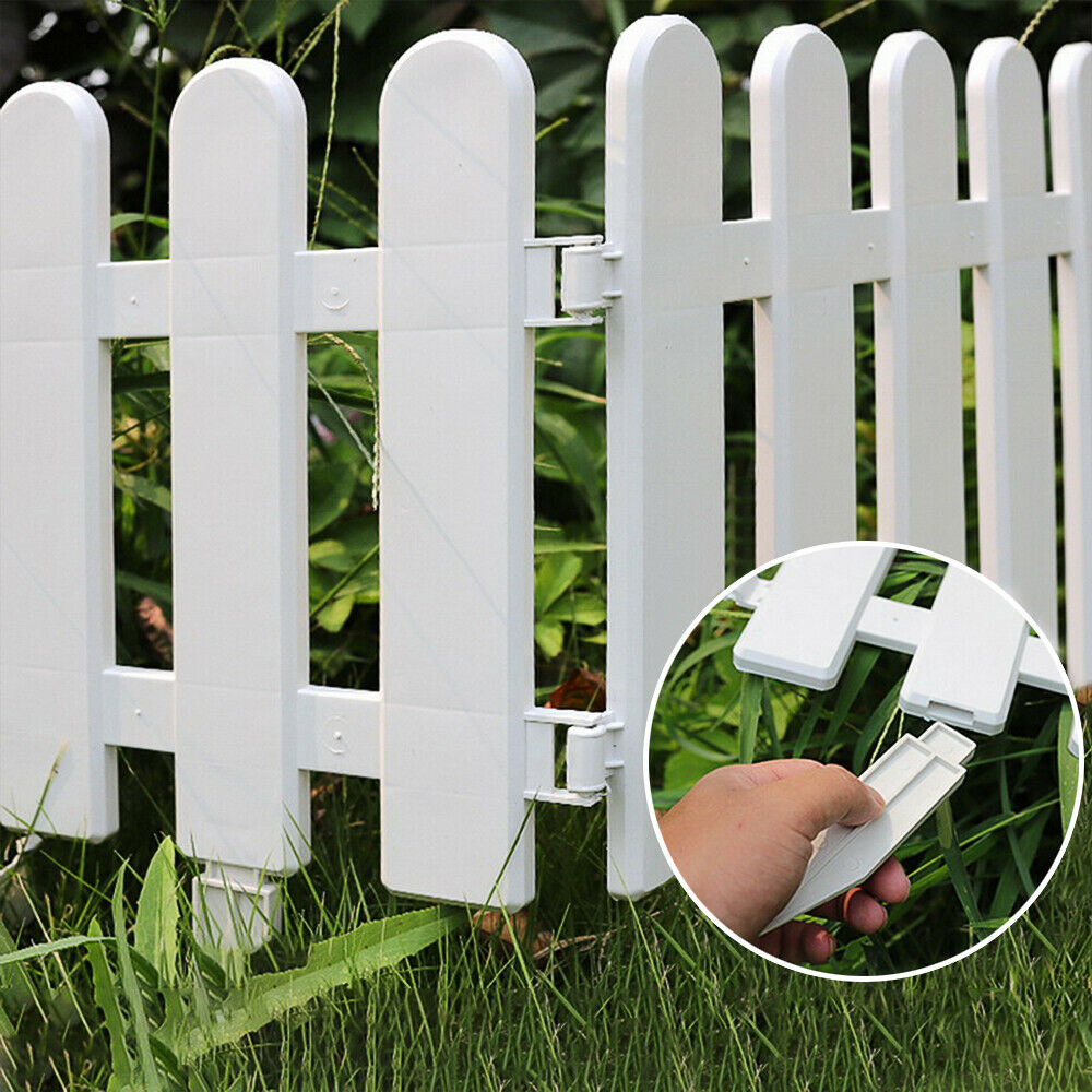 Foldable Plastic Fence Panel Garden Border Landscape Edging Lawn ...