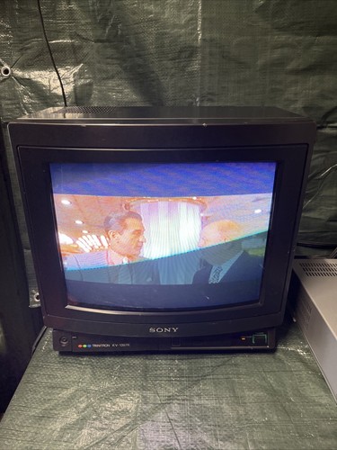 Sony Trinitron KV-1397R 13" CRT Color TV Woodgrain Working Smart ...