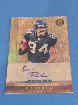 KRIS DURHAM - 2011 PANINI GOLD STANDARD ROOKIE AUTOGRAPH CARD #205 /499 ...