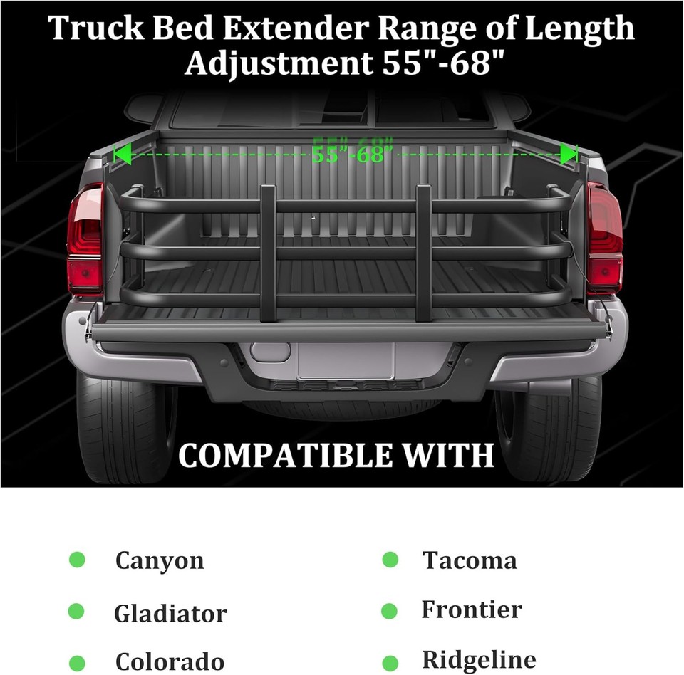 Truck Bed Extender Retractable Tailgate Extension For Ford/F150/Dodge ...