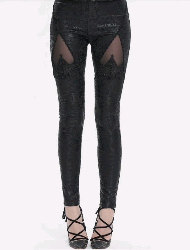 VampireFreaks DevilFashion Glossy Leggings Size Small Goth Alternative ...