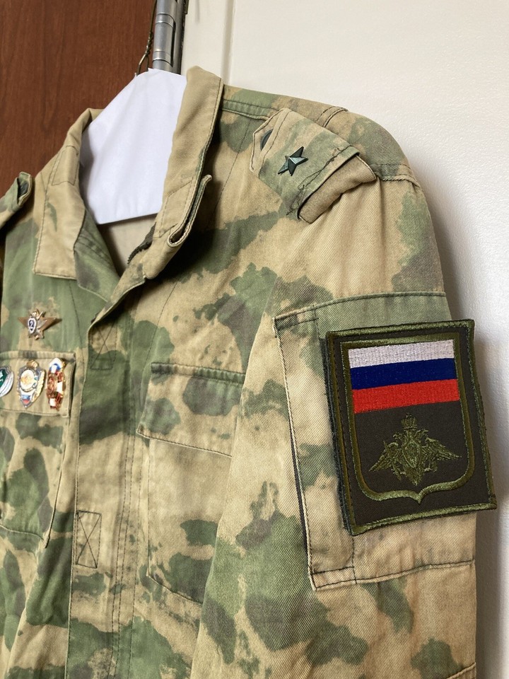 Russian Spetsnaz Uniform Jacket w/ Badges Rank & Patches - Size 188-92 ...