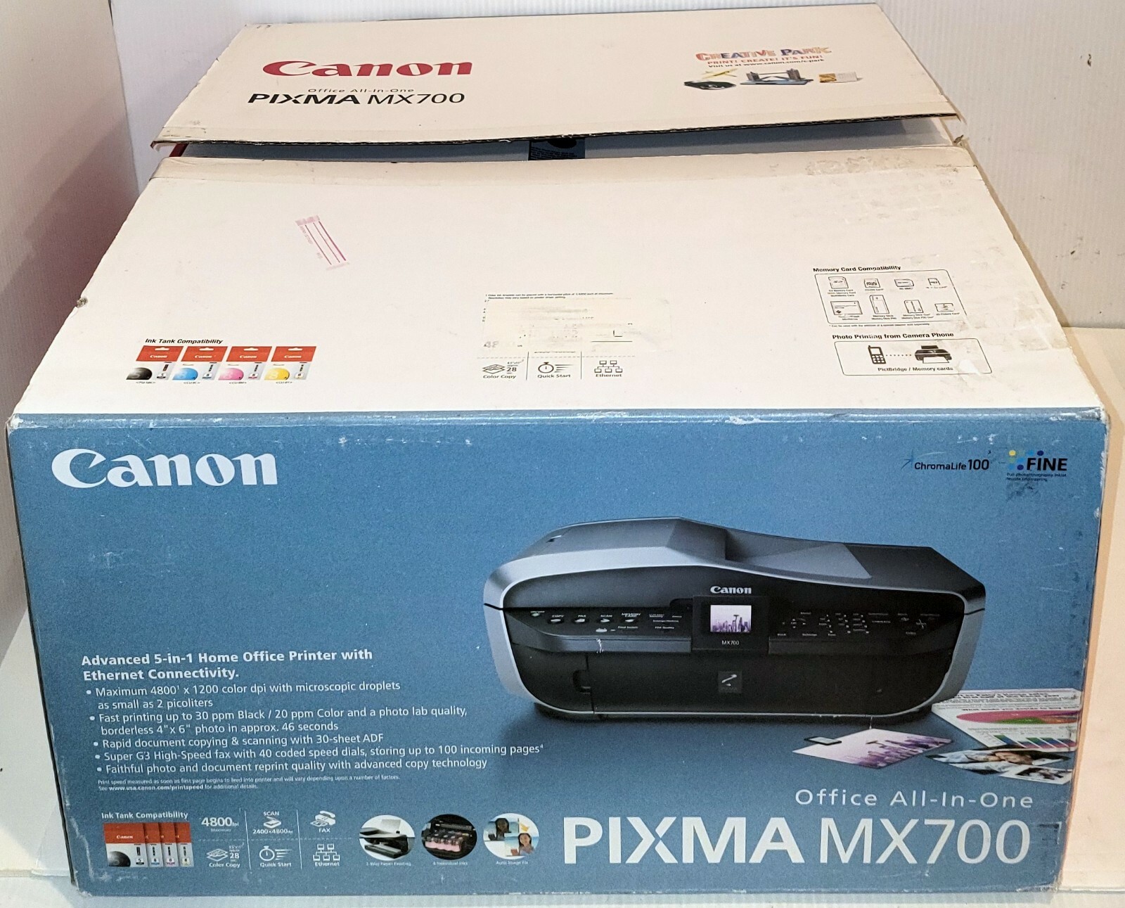 (NEW IN OPENED BOX!) Canon PIXMA MX700 All-In-One Inkjet Color Printer ...