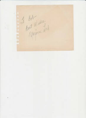 MARJORIE LORD AUTOGRAPH ON ALBUM PAGE | eBay