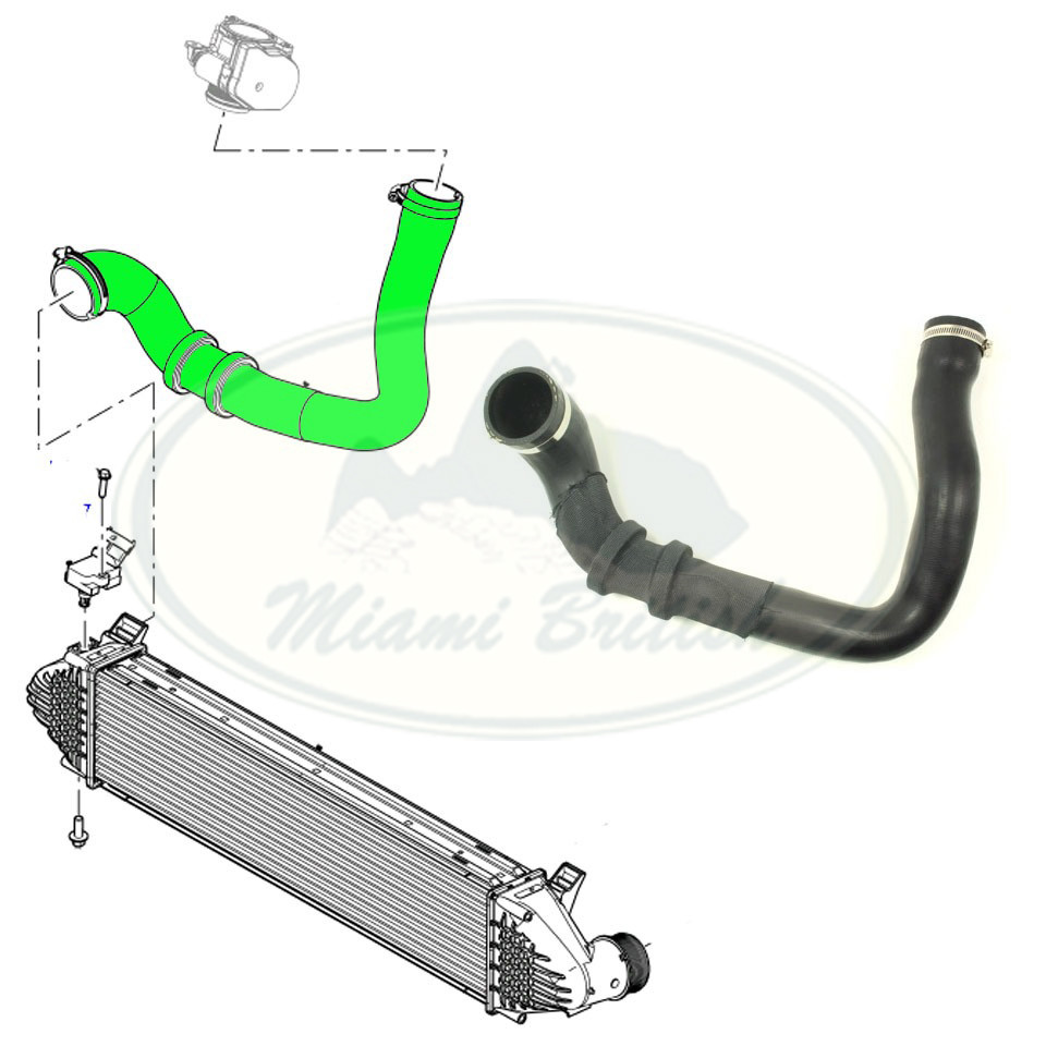 LAND ROVER INTERCOOLER HOSE 2.2L DIESEL RANGE EVOQUE LR066436 OEM | eBay