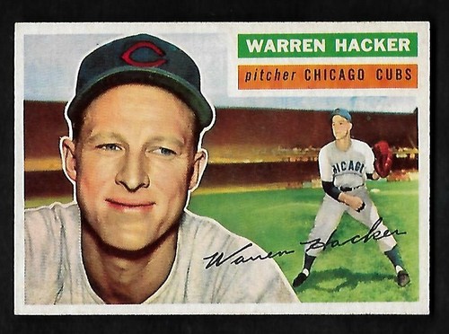1956 Topps #282 Warren Hacker Cubs GB Gray Back CENTERED NM/NM+ | eBay