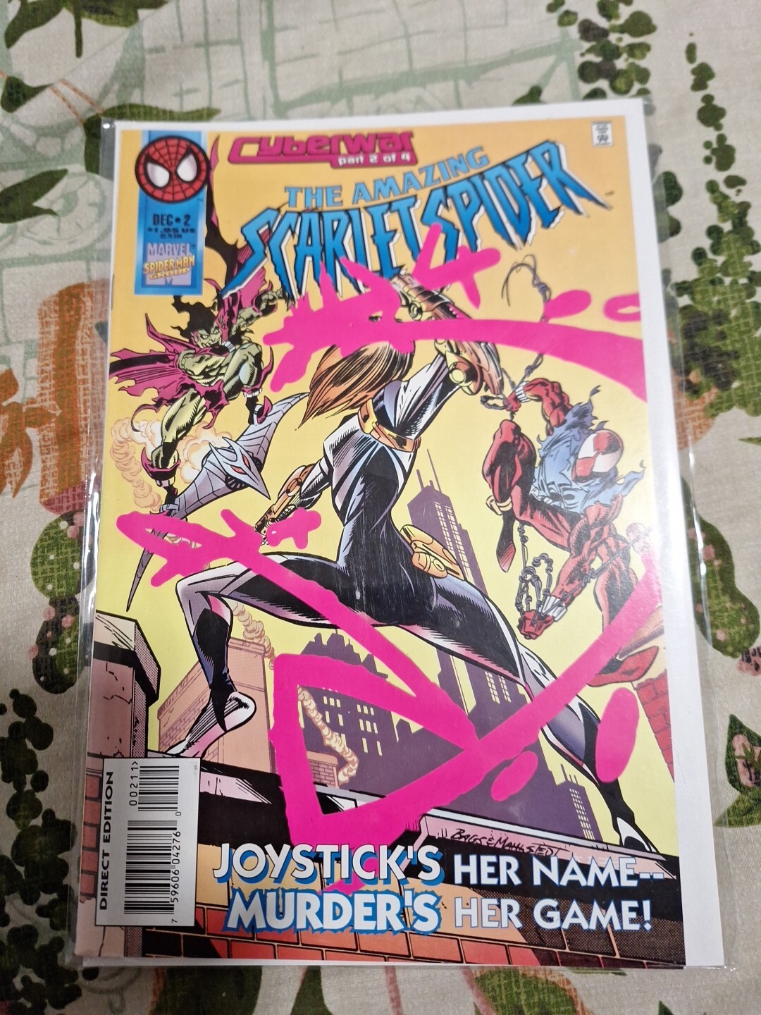 MARVEL COMICS THE AMAZING SCARLET SPIDER 2 December 1995, Fine CYBERWAR ...