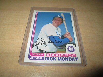 OPC 1982 BASEBALL CARD RICK MONDAY / 6 LOS ANGELES DODGERS O-PEE-CHEE ...