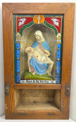 Antique Prayer Box Sick Call Box Catholic Christian “Blessed Be Thy ...