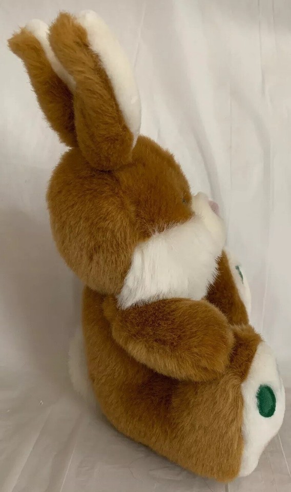Vintage Plush Brown White bunny rabbit Bon Ton 1993 Stitched Carrot ...