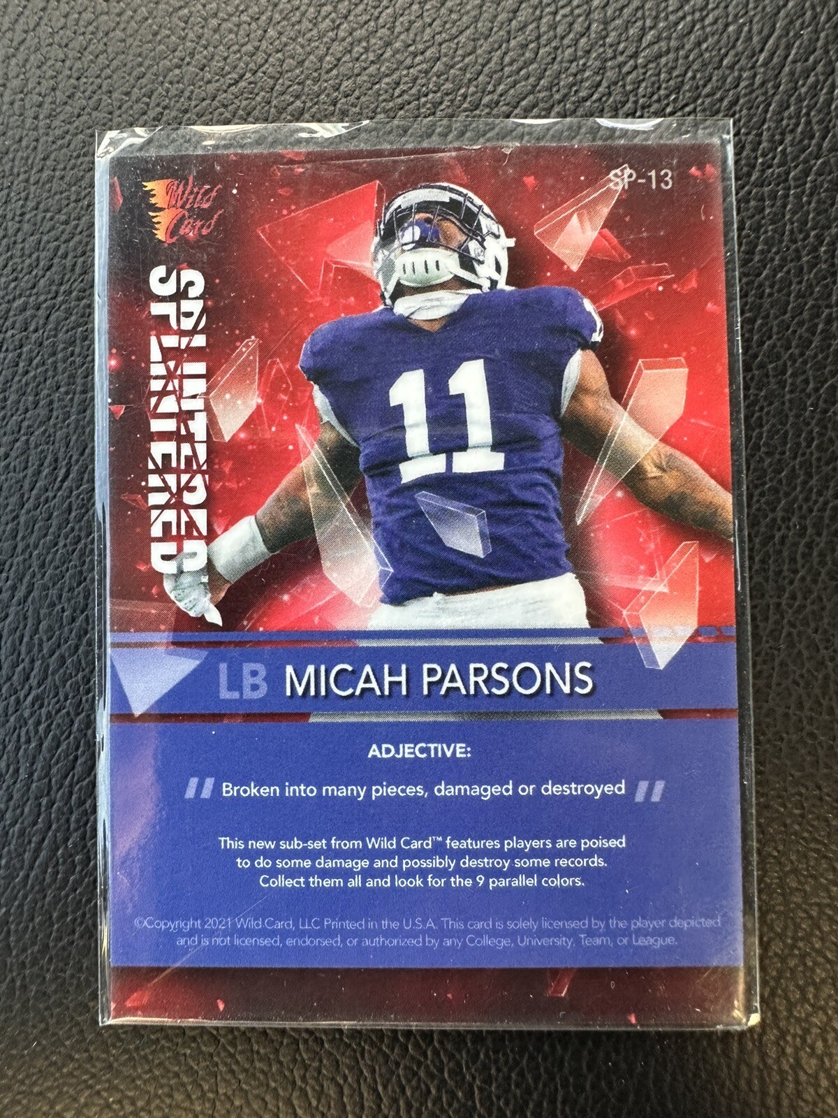 2021 Wild Card Alumination Splintered Red Micah Parsons Penn State ...