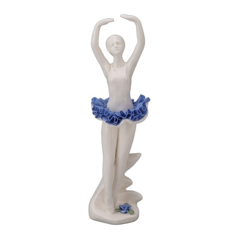Desk Ballerina Girl Figurine Ballet Dancer Statue Ceramic Sculpture ...