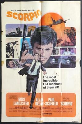 Alain Delon Burt Lancaster & Paul Scofield Scorpio original movie ...