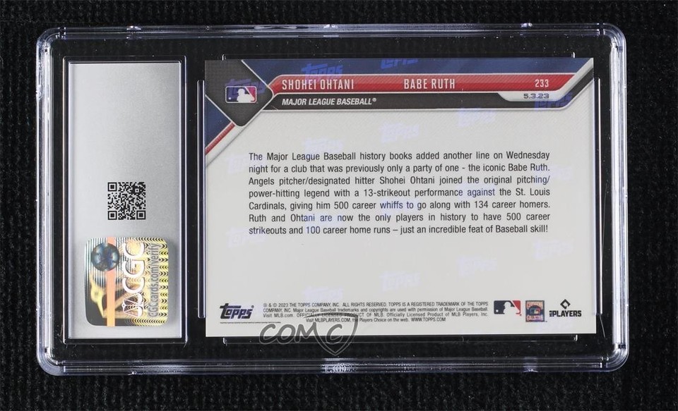 2023 Topps Now /9034 Shohei Ohtani Babe Ruth #233 CGC 9 Mint HOF | eBay