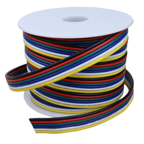 RGBSIGHT 10m 18 Gauge RGBCCT LED Strip Extension Cable 18AWG 6pin 6 ...