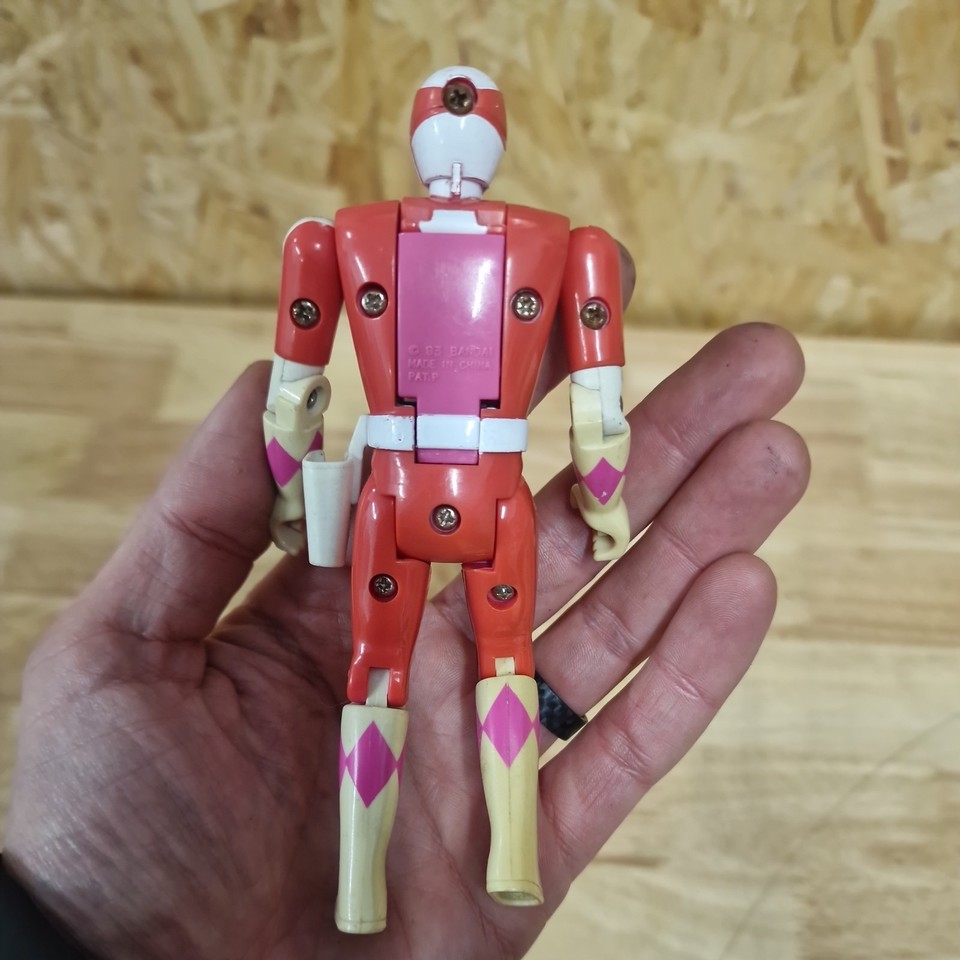 1993 Power Rangers Kimberly Pink Power Ranger Head Flipping Action ...