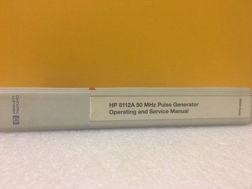 HP / Agilent 08112-90002 8112A 50 MHz Pulse Generator Operating Service ...