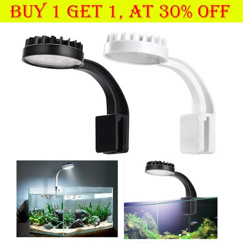 Small Fish Tank Light Aquarium LED Lighting Aquatic Plants USB Clip-on ...