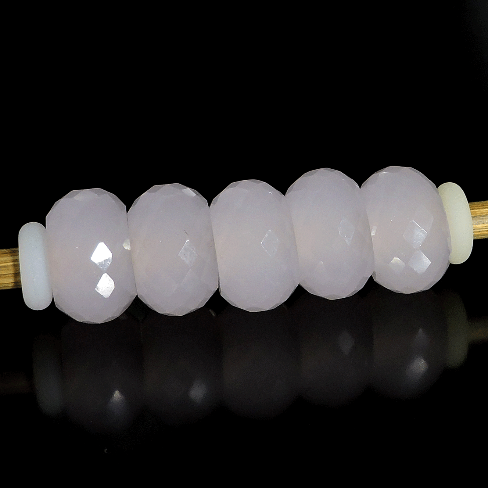 58.30Cts Natural Rose Quartz 5mm Hole Size Round Cut Beads Loose ...