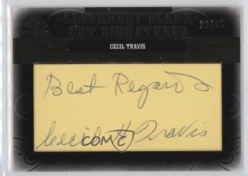 2011 SP Legendary Cuts Black Cut Signatures 23/25 Cecil Travis #WAS-CT ...