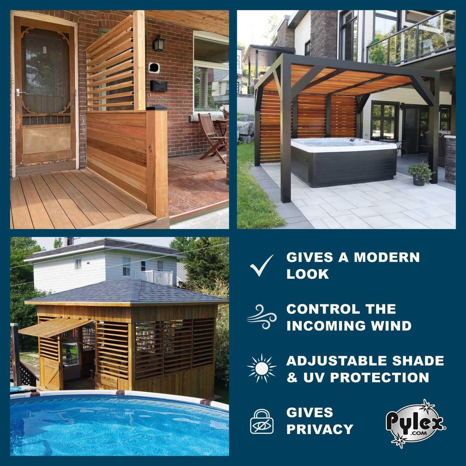 Pylex Deck Sunblind System 11060 Louvers Bracket Shutter Hardware Kit Black Stee | eBay