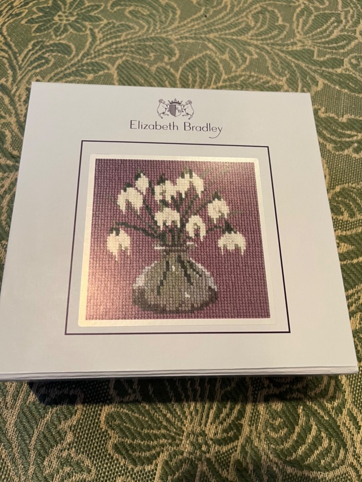 ELIZABETH BRADLEY SNOWDROPS 6"x6" 10 MESH CANVAS NEEDLEPOINT UNOPENED | eBay