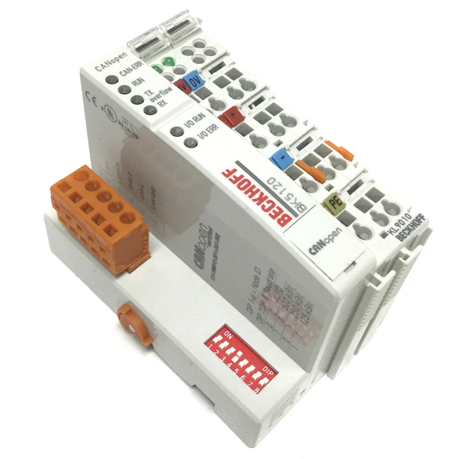 Beckhoff BK5120 CANopen Bus Coupler Module, 64 I/O, 24VDC, 10-1000kbaud ...