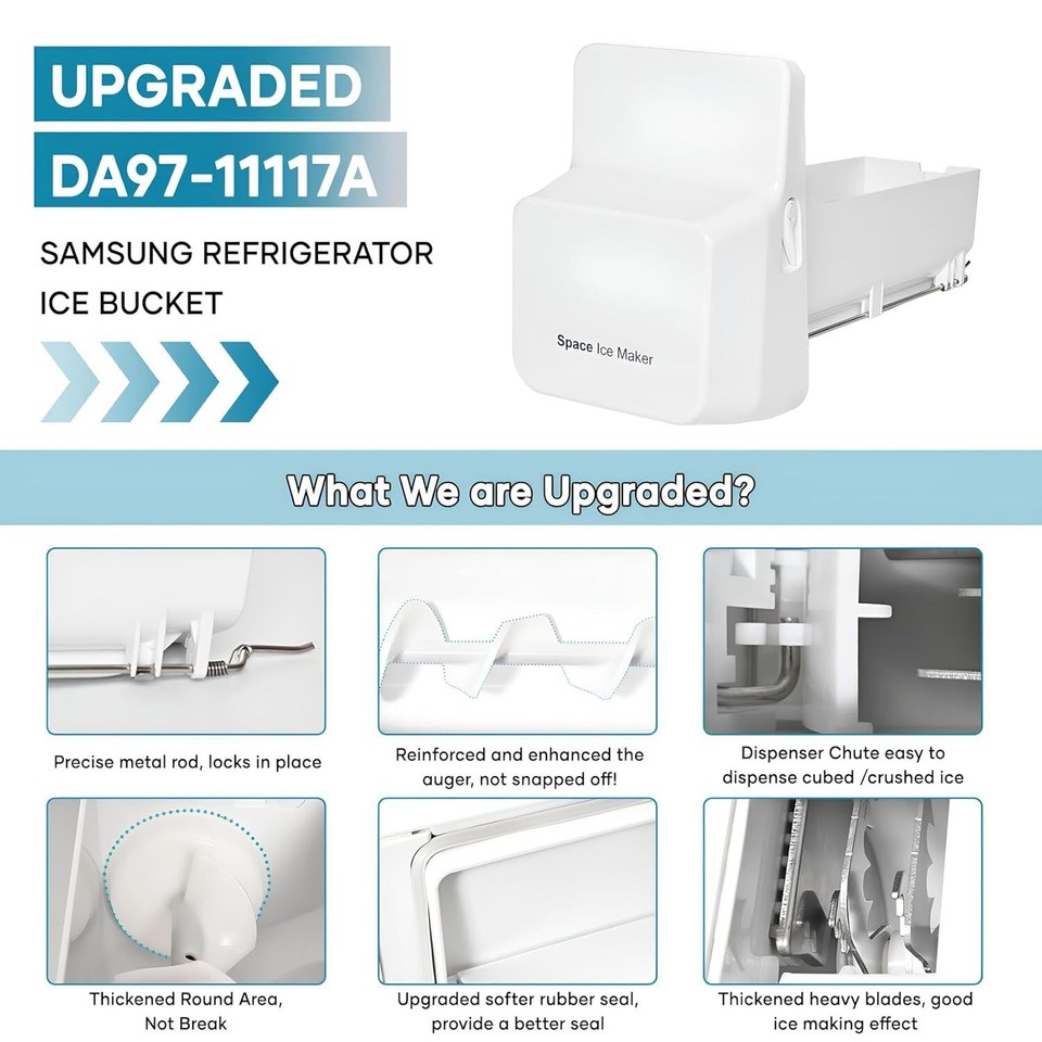 DA97-11117A Refrigerator Ice Bin For Samsung Ice Bucket Replacement Ice ...