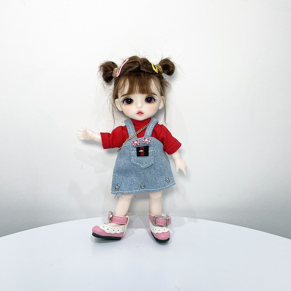 16cm Mini BJD Doll Toy Cute Girl with Face Makeup and Full Set ...