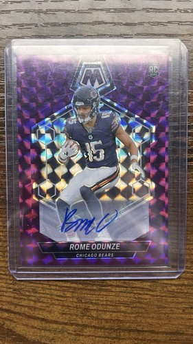 2024 Panini Mosaic ROME ODUNZE ROOKIE Purple Mosaic Prizm Auto /49 ...