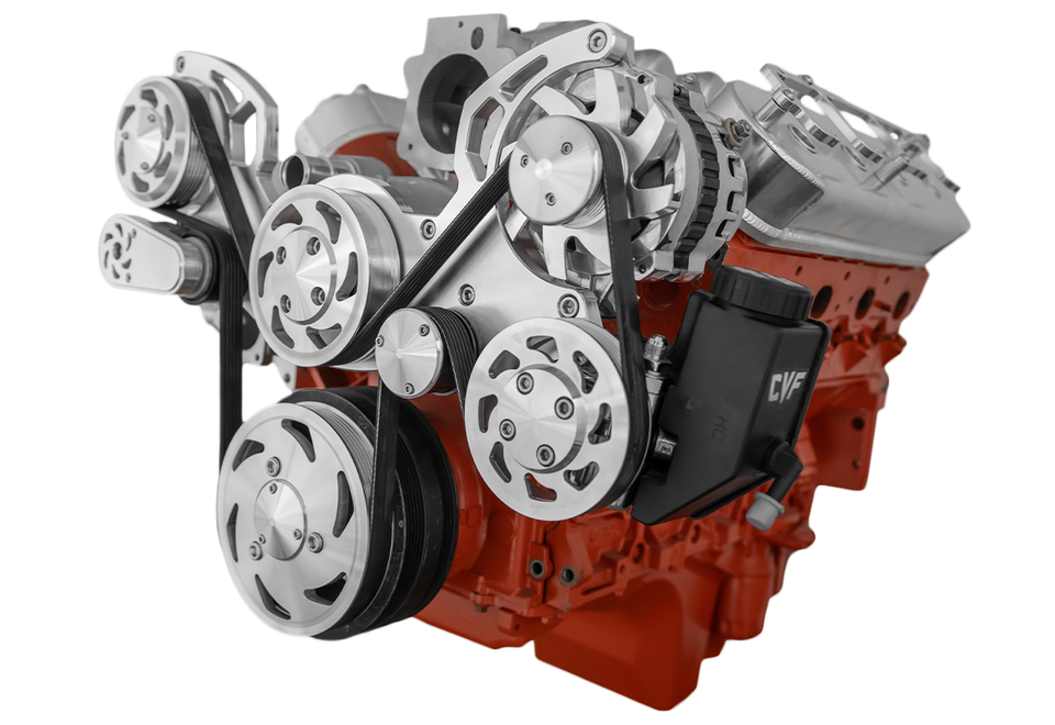 LS CHEVY LS3 Serpentine Kit All Inclusive ALT PS LS1 Pulleys Billet ...